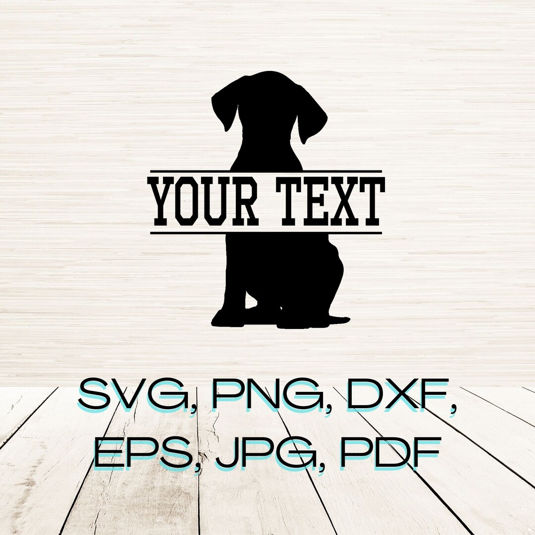 Split Monogram Puppy Silhouette Svg Dxf Png Eps Instant Digital ...