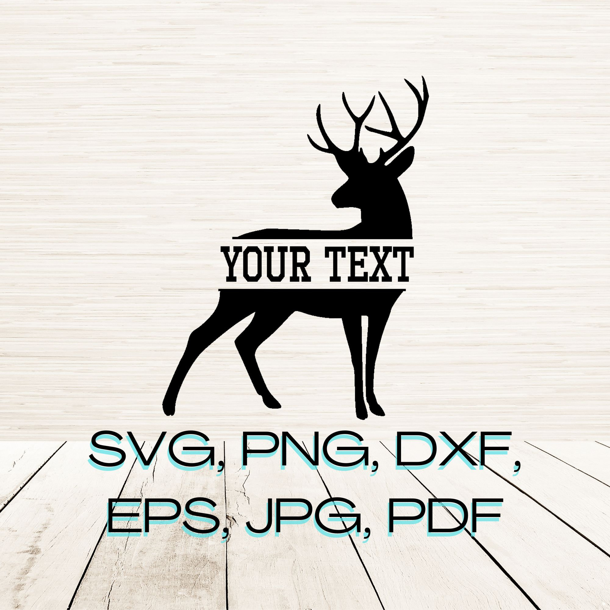 Split Monogram Deer Buck Art Svg Dxf Png Eps Instant Digital Download ...