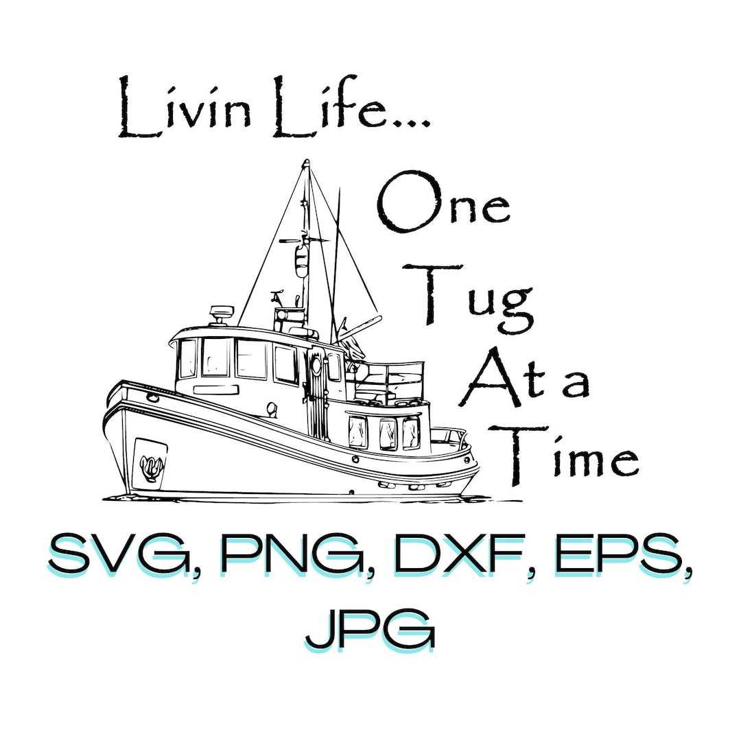 Tug Boat Svg Dxf Eps Png Jpg Instant Digital Download - Etsy
