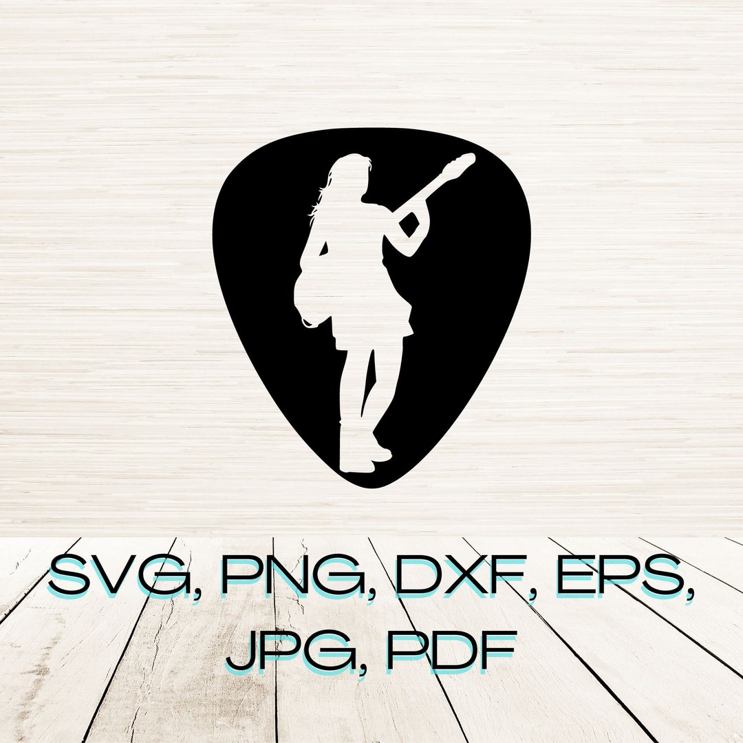 Guitar Pick Decal Art Svg Dxf Png Instant Digital Download | Outline ...