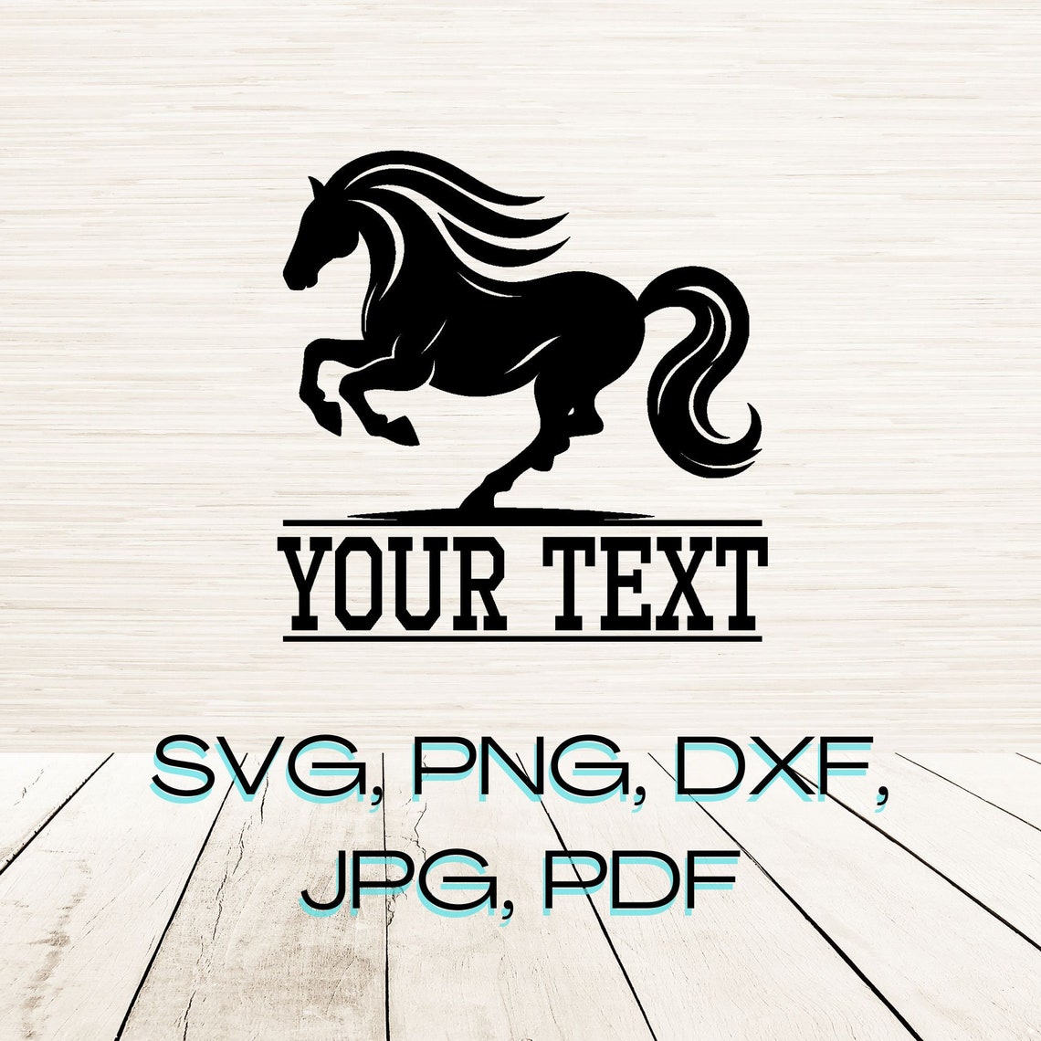 Split Monogram Horse Logo Silhouette Svg Png Dxf Instant Digital ...