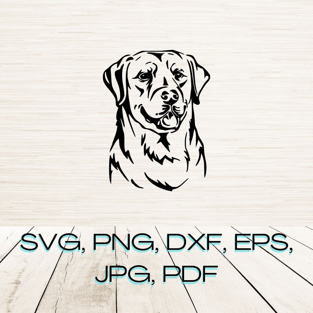Labrador Retriever Svg Png Outline Silhouette Instant Digital Download ...