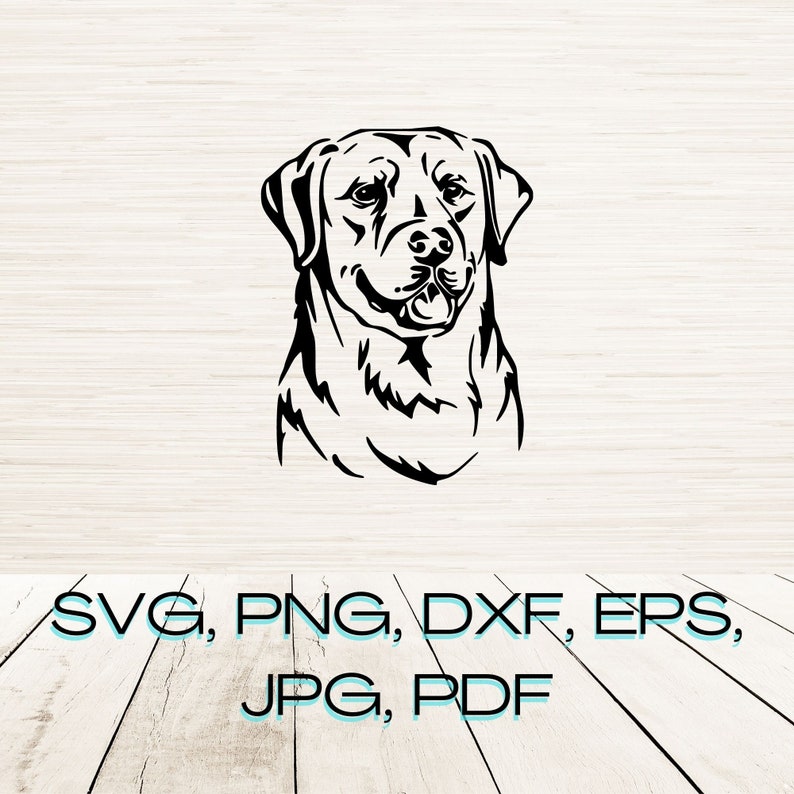 Labrador Retriever Svg Png Outline Silhouette Instant Digital - Etsy