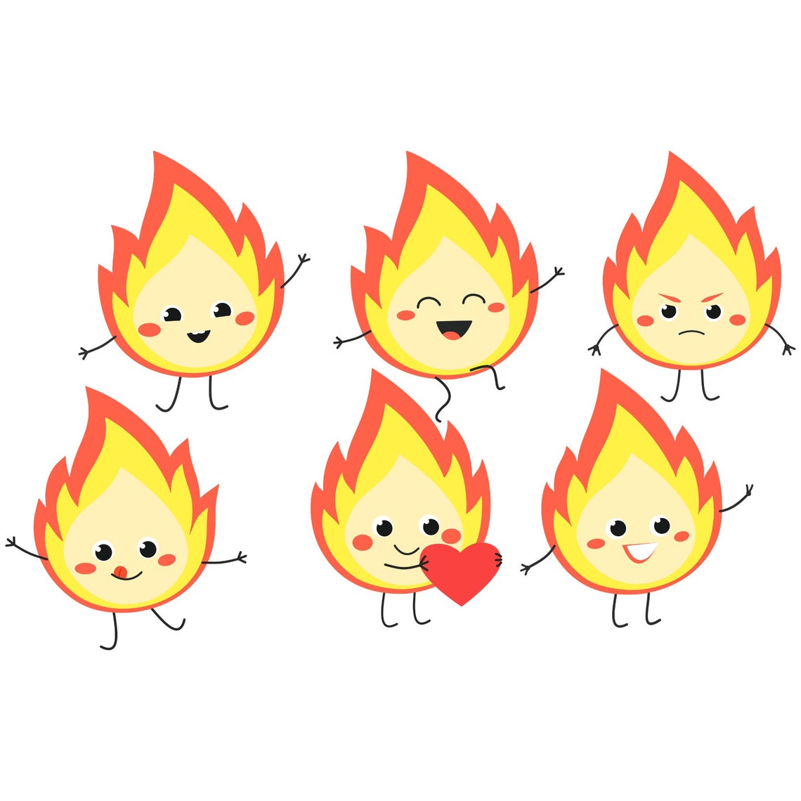 Funny Fire Character Emotes | Twitch | Discord | Streaming | Youtube ...