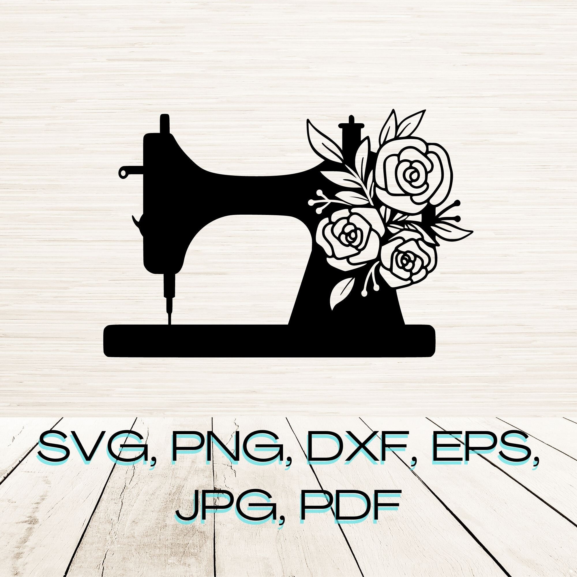 Sewing Machine Art Svg Dxf Png Eps Instant Digital Download | Outline ...
