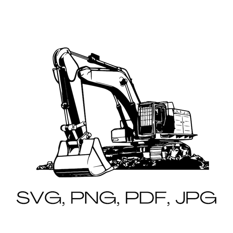 Excavator Svg Excavator Clipart Excavator Cricut - Etsy Australia