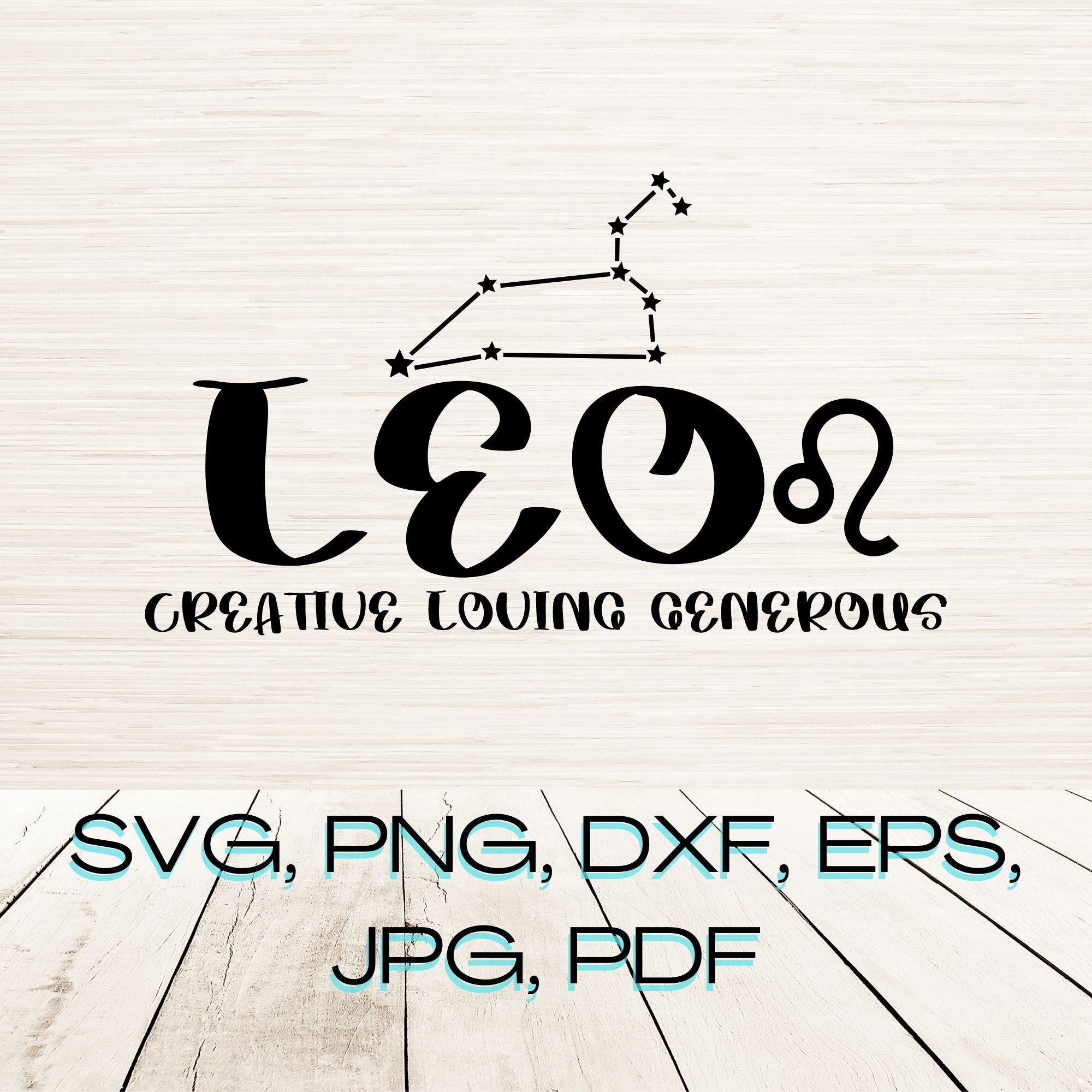 Leo Zodiac Svg Clipart Descarga Digital Instantánea Eps Dxf Png