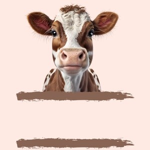 Split Monogram Cute Dairy Cow PNG JPG Instant Digital Download, Name ...