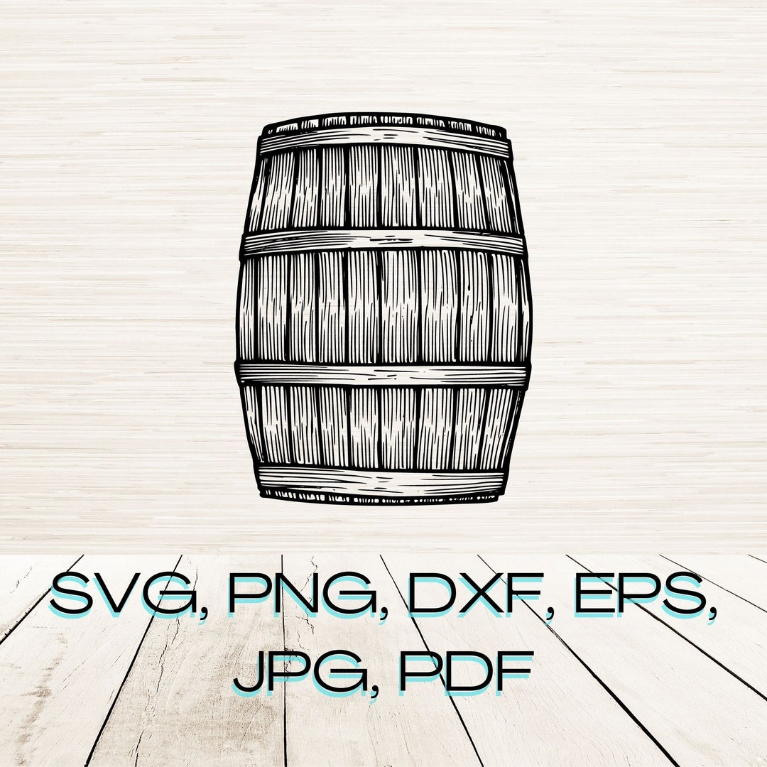 Whiskey Barrel Scene Art Svg Dxf Eps Jpg Png Pdf Instant Digital ...