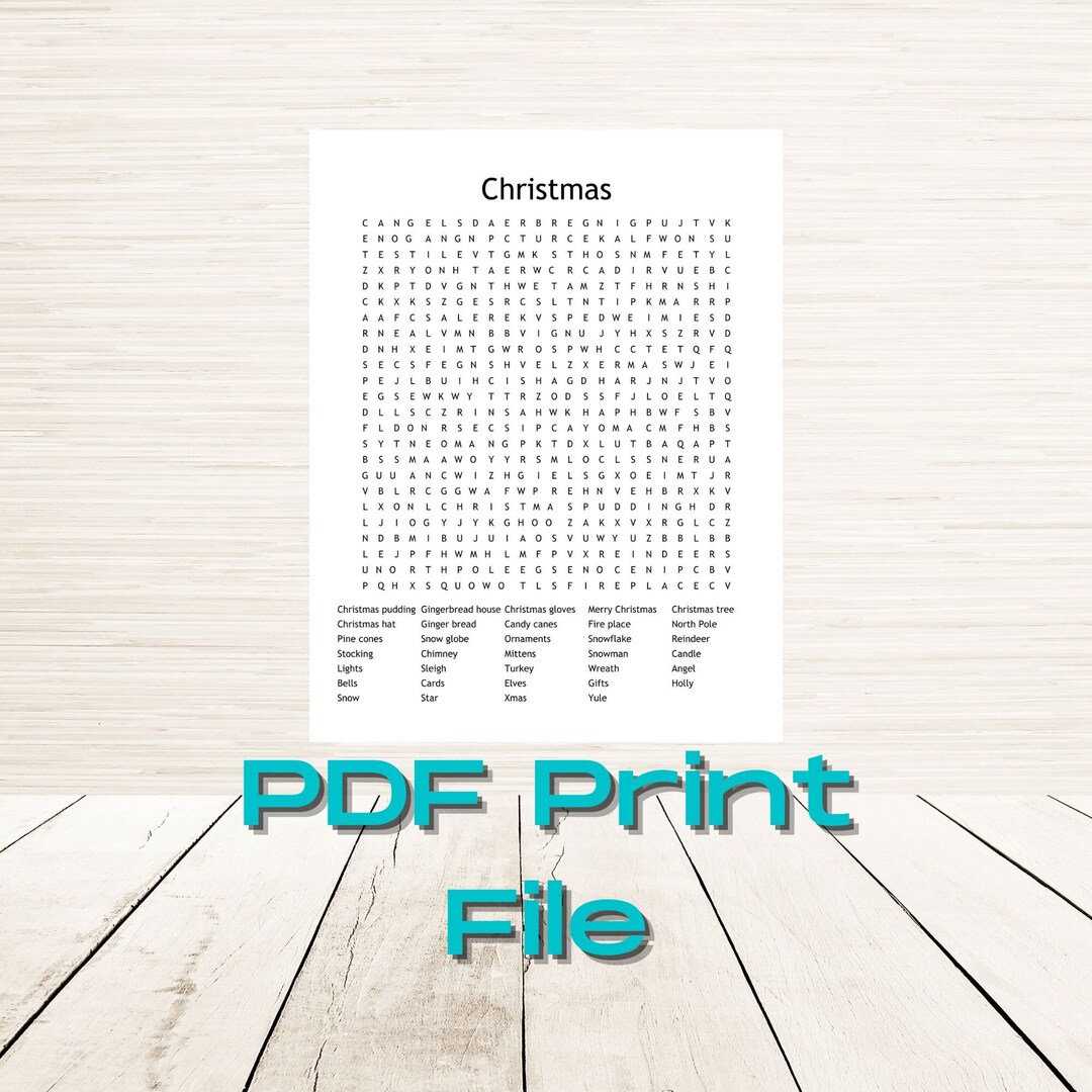 Christmas Word Search Printable Download | PDF Instant Digital Download ...