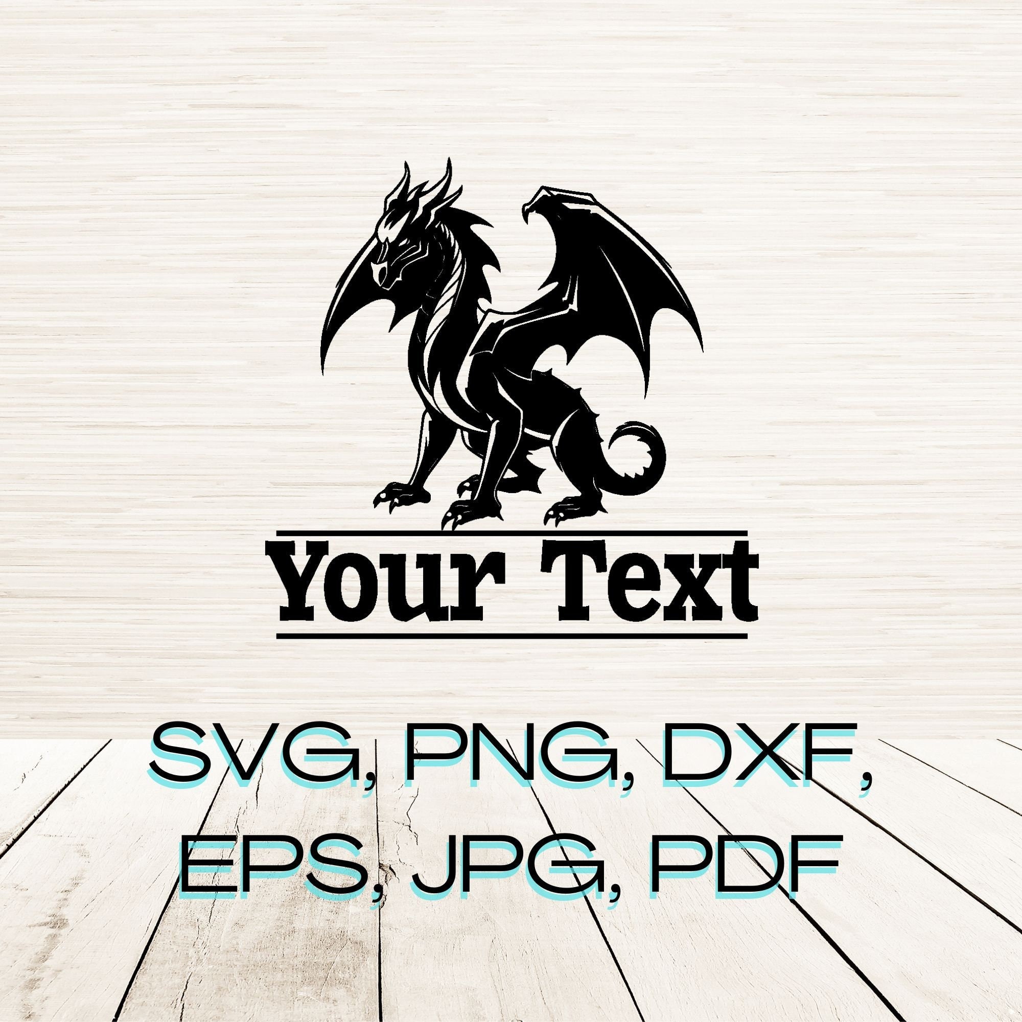 Split Monogram Dragon Art Svg Dxf Png Eps Instant Digital Download ...