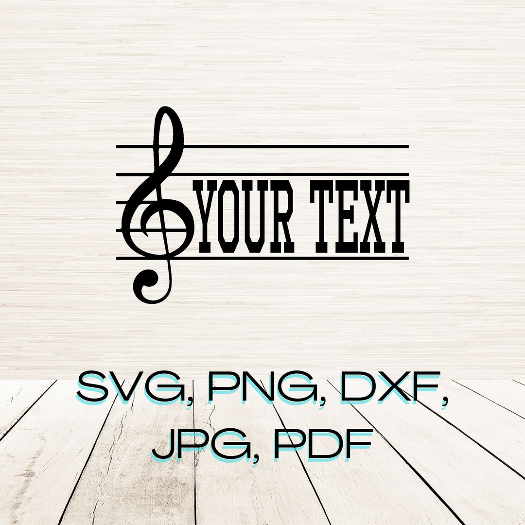 Split Monogram Music Bar Silhouette Svg Png Instant Digital Download ...