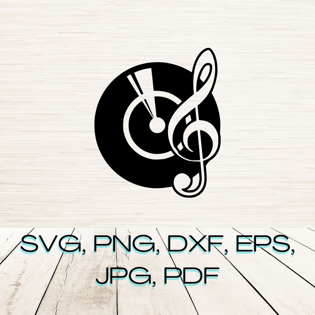 Musical Decal Art Svg Dxf Png Eps Instant Digital Download | Outline ...