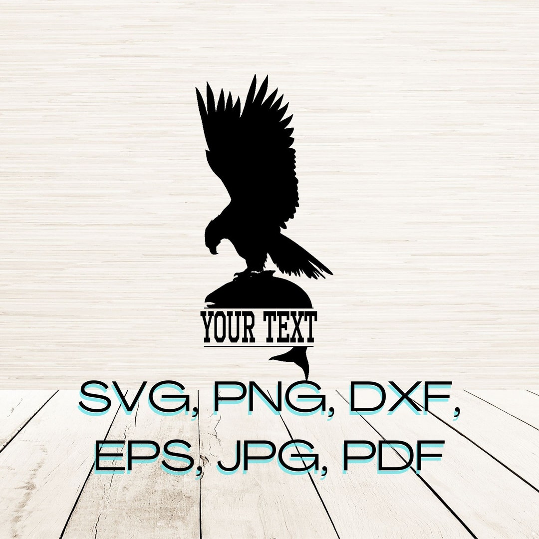 Split Monogram Eagle Art Svg Dxf Png Eps Instant Digital Download, Name ...