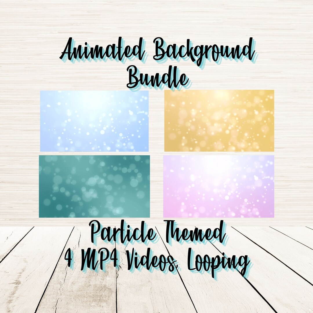 Animated Background Bundle | Bokeh Style Particles | Continuous Looping MP4 Media | Digital ...