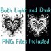 Crazy Heart Design Svg Png Instant Digital Download, Silhouette Clipart ...