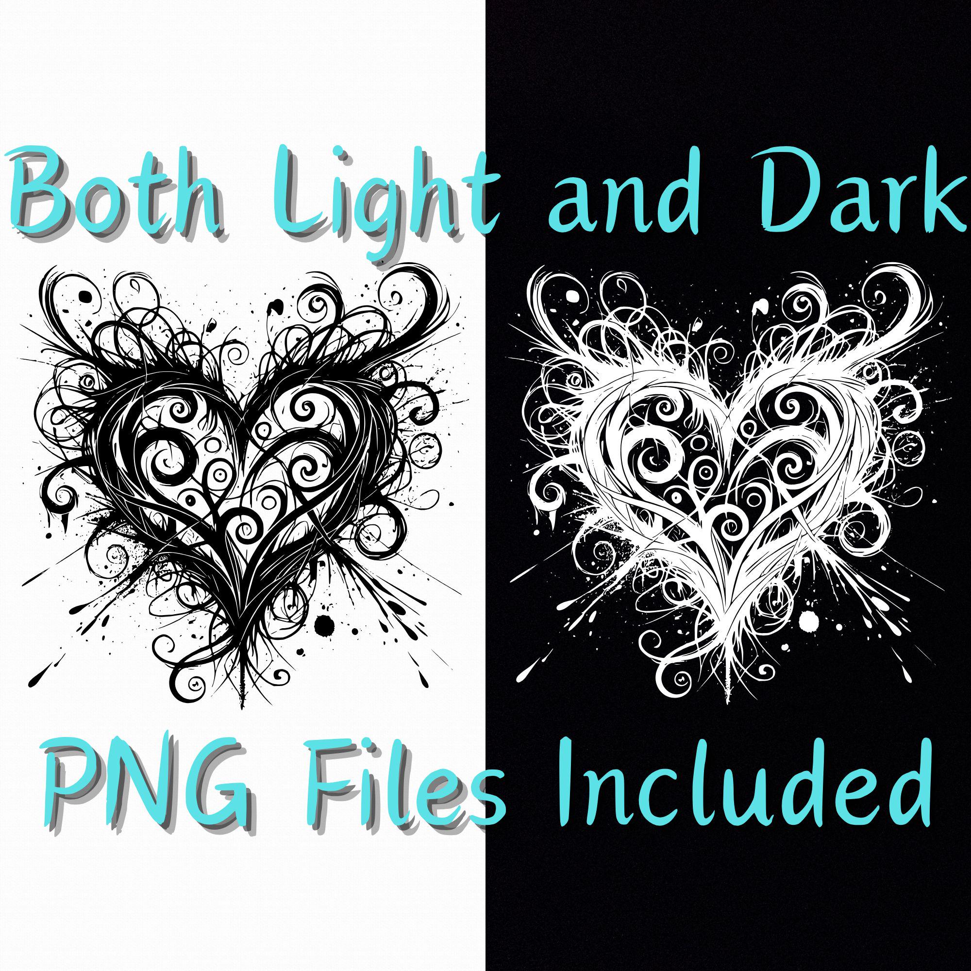 Crazy Heart Design Svg Png Instant Digital Download, Silhouette Clipart ...