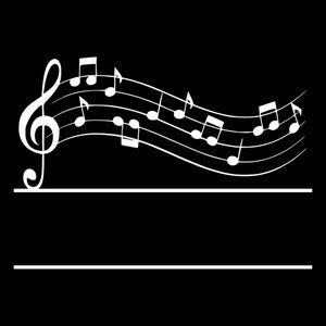 Split Monogram Music Notes Silhouette Svg Png Instant Digital Download ...