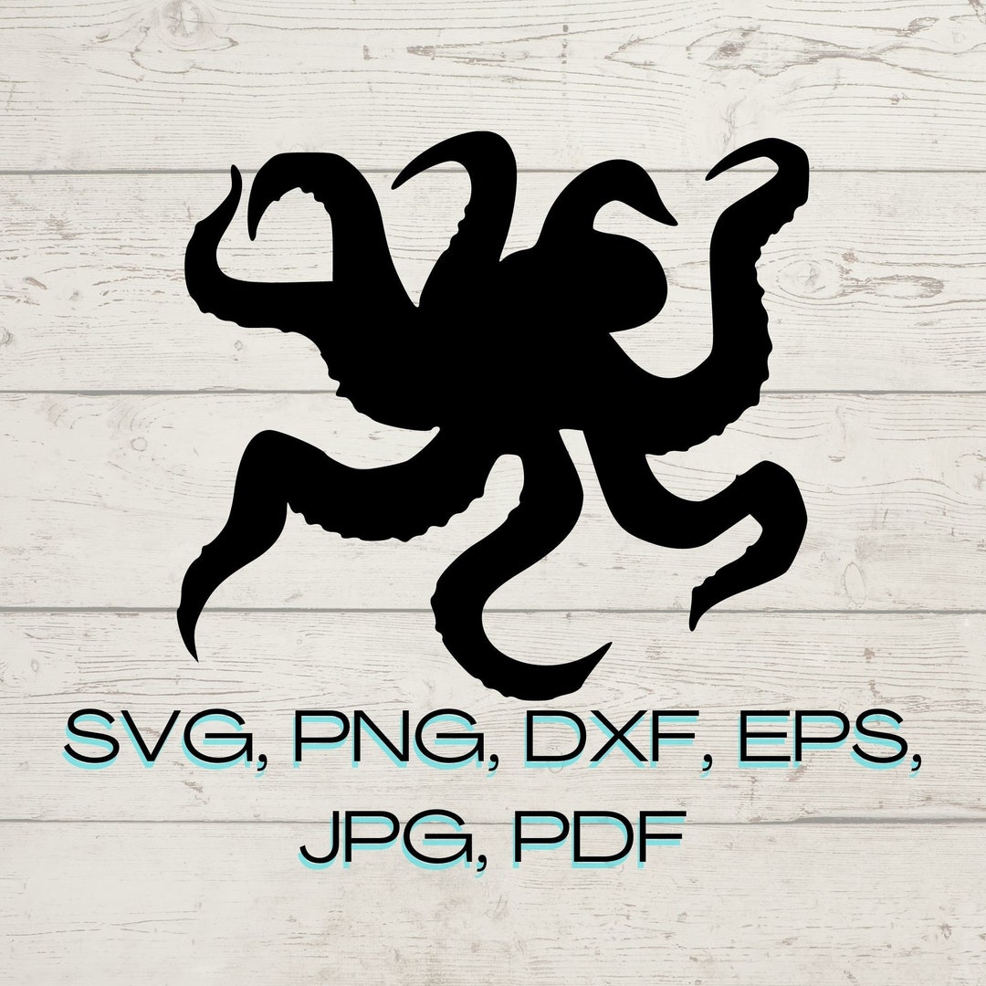 Octopus Svg Dxf Eps Jpg Png Pdf Instant Digital Download | Sea Life ...