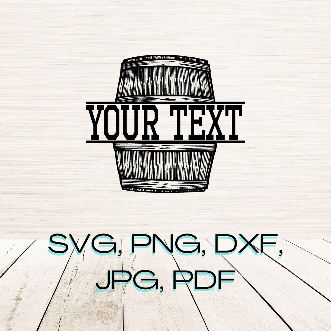 Split Monogram Whiskey Barrel Svg Png Dxf Pdf, Instant Digital Download ...