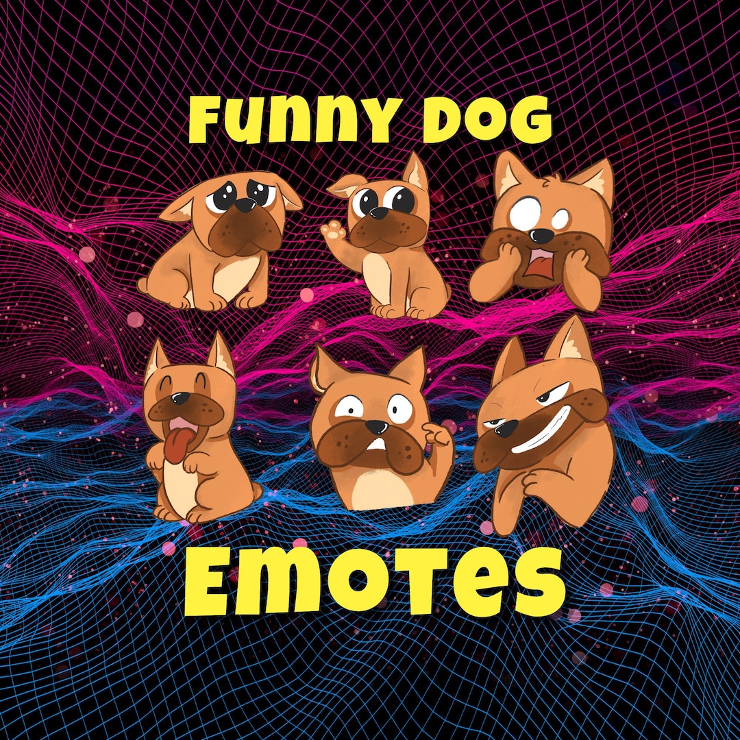 Funny Dog Emotes | Twitch | Discord | Streaming | Youtube | Cute Emoji ...