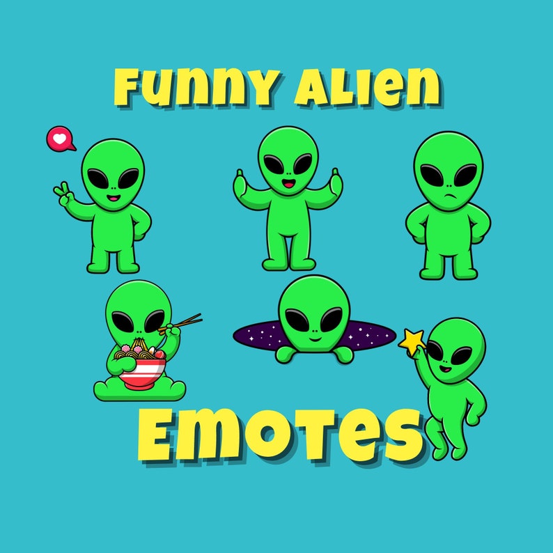 Funny Alien Emotes | Twitch | Discord | Streaming | Youtube | Cute ...