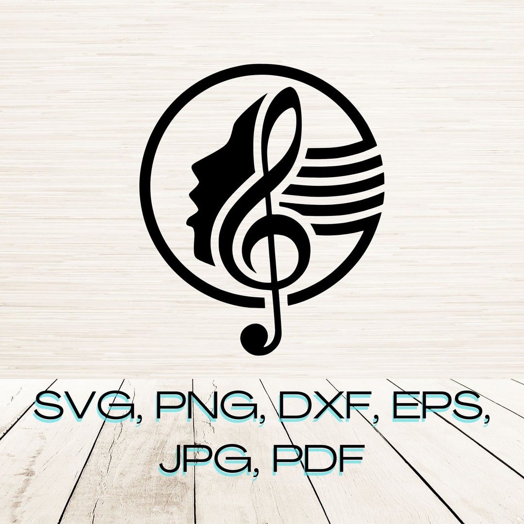 Musical Decal Art Svg Dxf Png Eps Instant Digital Download | Outline ...