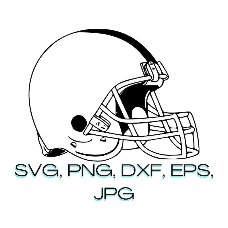 Football Helmet Svg Dxf Eps Jpg Png Instant Digital Download | Clipart ...