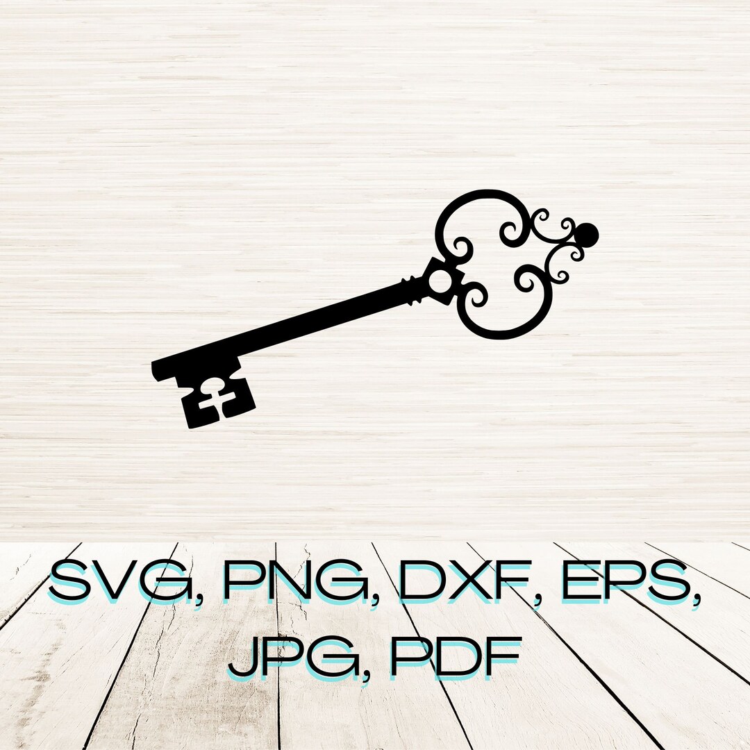 Skeleton Key Svg Dxf Eps Png Instant Digital Download | Clipart ...