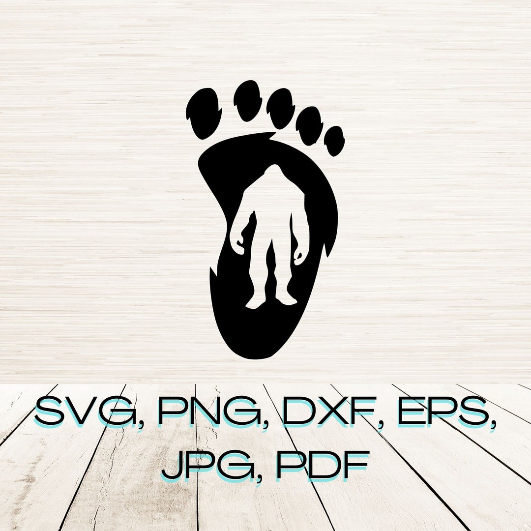 Bigfoot Shadow Svg Dxf Eps Jpg Png Pdf Instant Digital Download ...