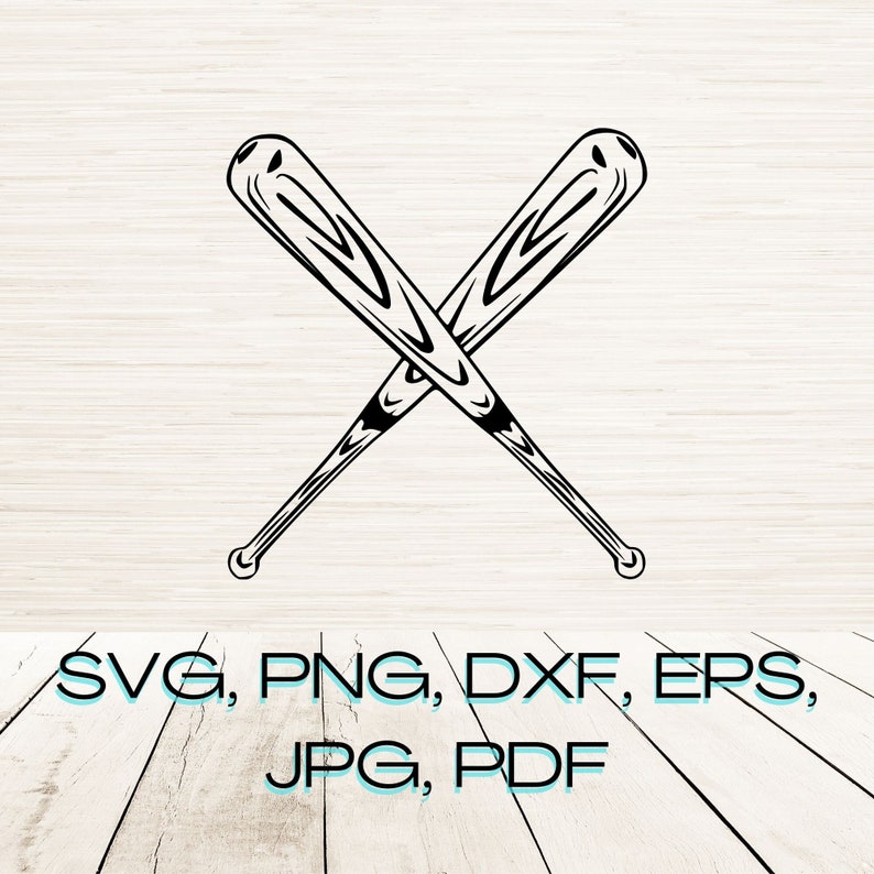 Baseball Bats Art Svg Dxf Png Eps Instant Digital Download - Etsy
