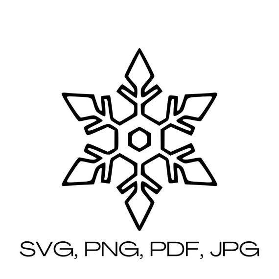 Snowflake Outline Snowflake Digital Download Snowflake Svg - Etsy