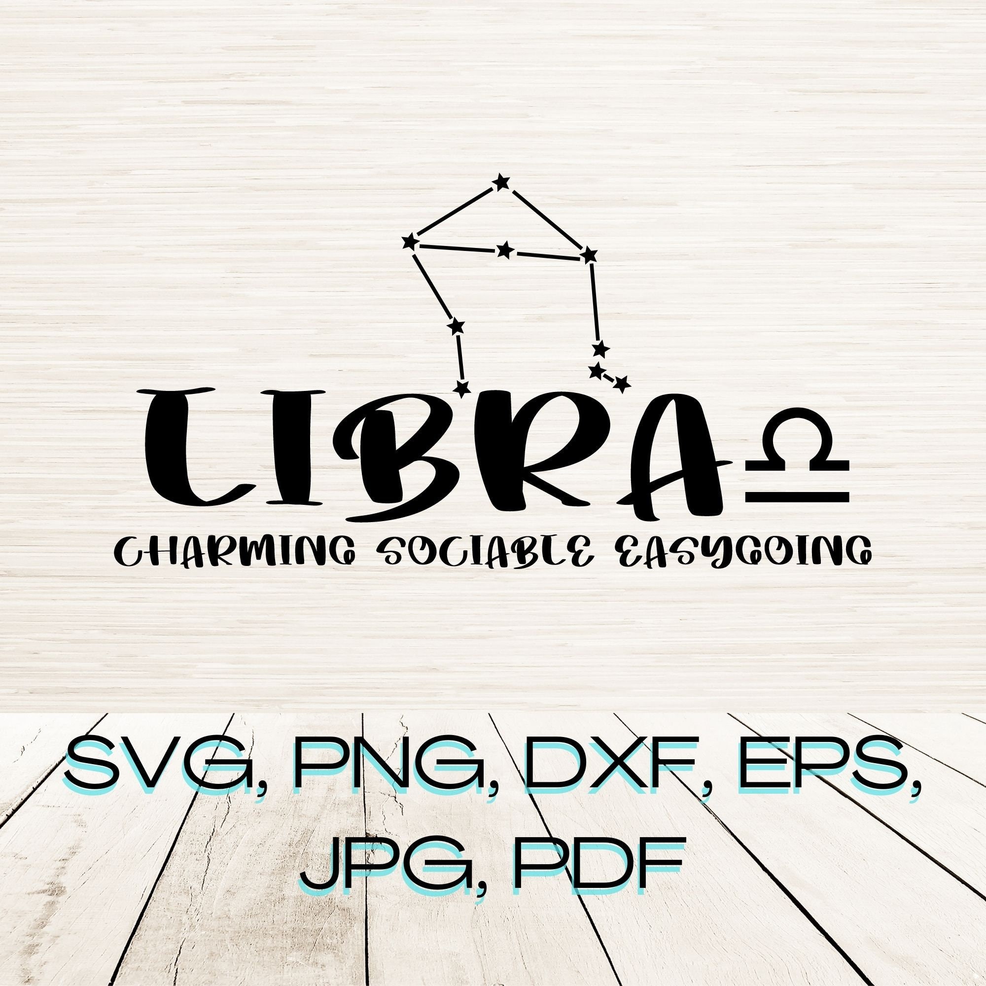 Libra Zodiac Svg Clipart Instant Digital Download | Eps Dxf Png Outline ...