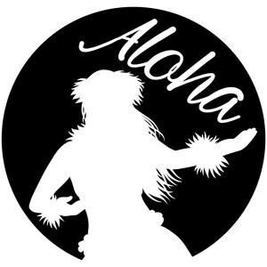 Aloha Hula Dancer Silhouette Svg File Png Dxf Instant Digital Download ...