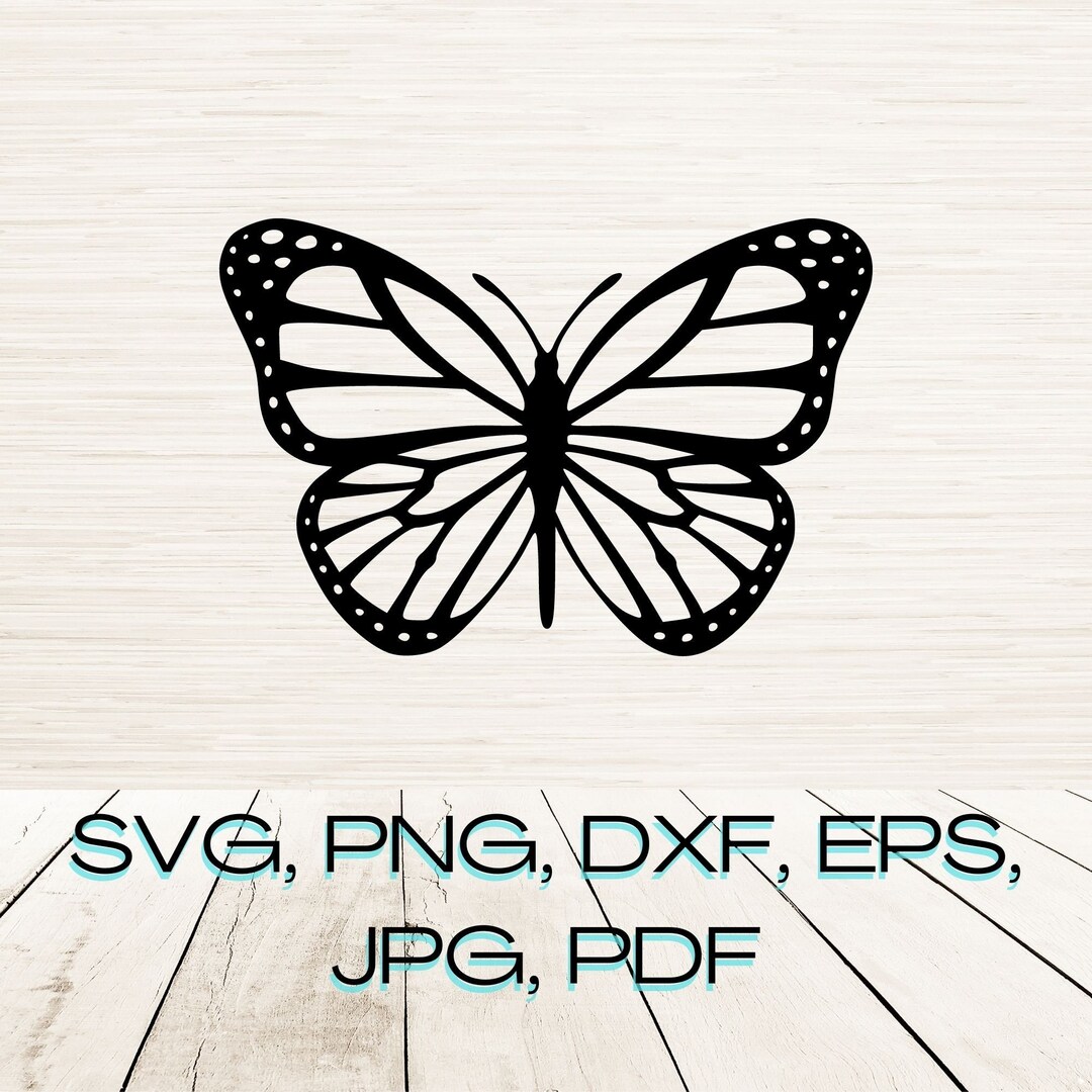 Butterfly Svg Dxf Eps Jpg Png Pdf Instant Digital Download | Clipart ...
