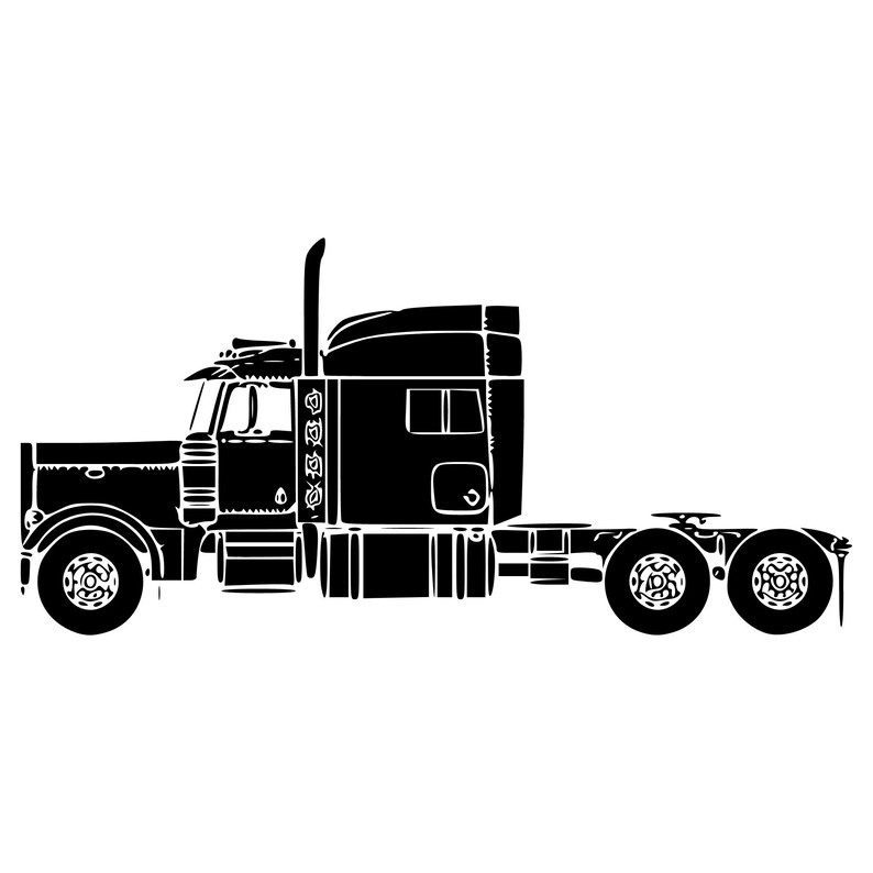 Semi Truck Svg Dxf Eps Jpg Png Pdf Instant Digital Download - Etsy