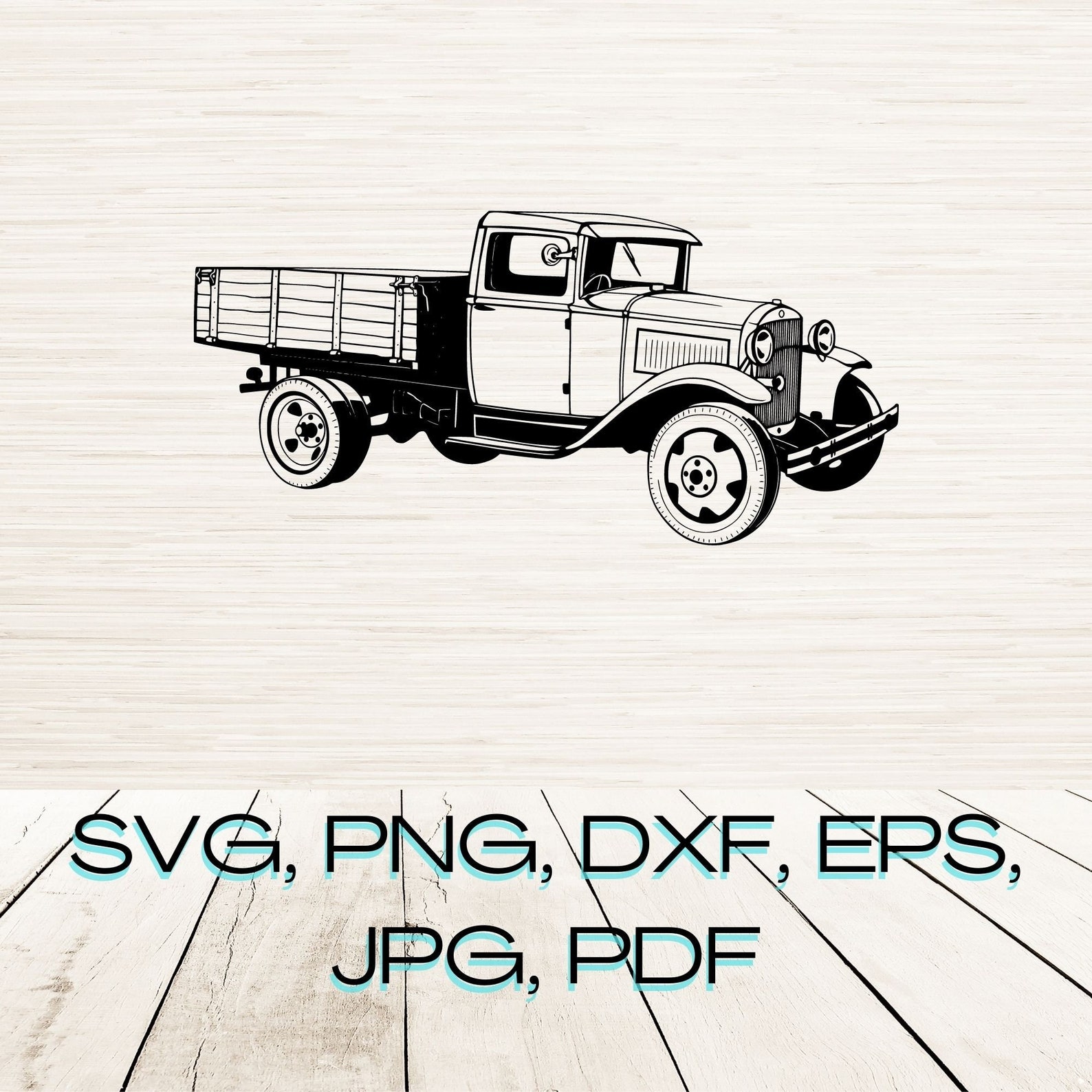 Old Farm Truck Svg Dxf Eps Jpg Png Pdf Instant Digital Download ...