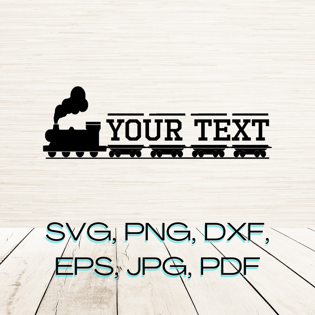 Split Monogram Train Art Svg Dxf Png Eps Instant Digital Download, Name ...