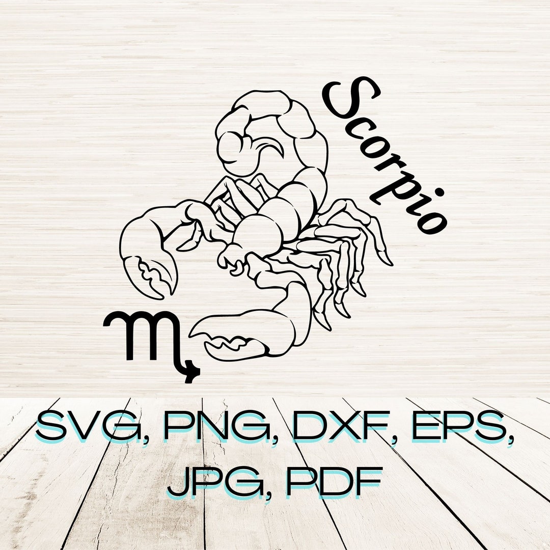 Scorpio Zodiac Svg Clipart Instant Digital Download | Eps Dxf Png ...