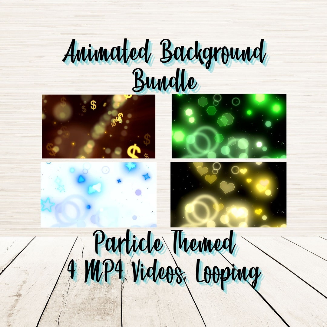 Animated Background Bundle | Particles and Shapes | Continuous Looping MP4 Media | Digital ...