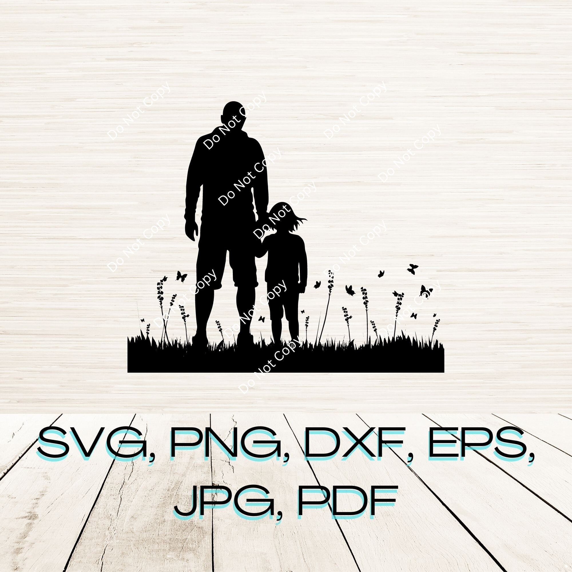 Dad and Daughter Svg Dxf Eps Jpg Png Pdf Instant Digital - Etsy