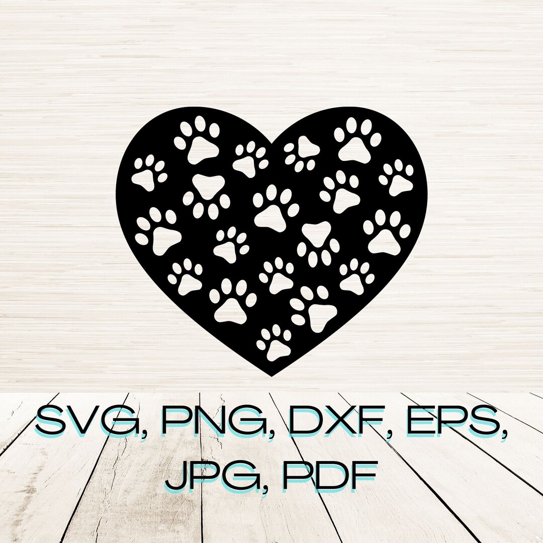 Dog Paws Svg Dxf Eps Png Jpg Pdf Instant Digital Download | Clipart ...