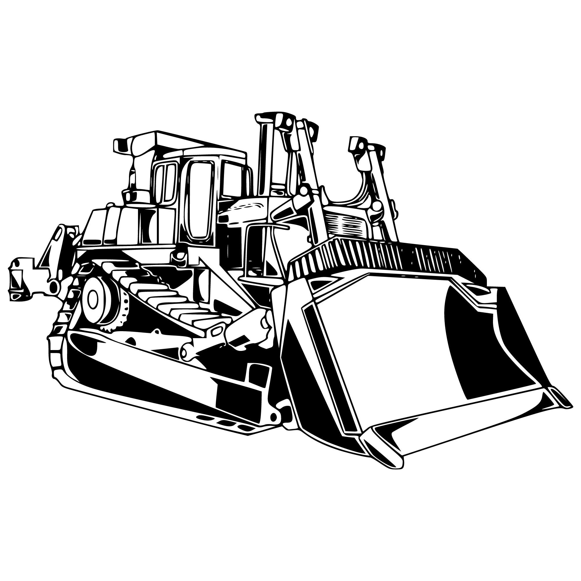 Bulldozer Svg Dxf Eps Png Pdf Jpg Instant Digital Download - Etsy