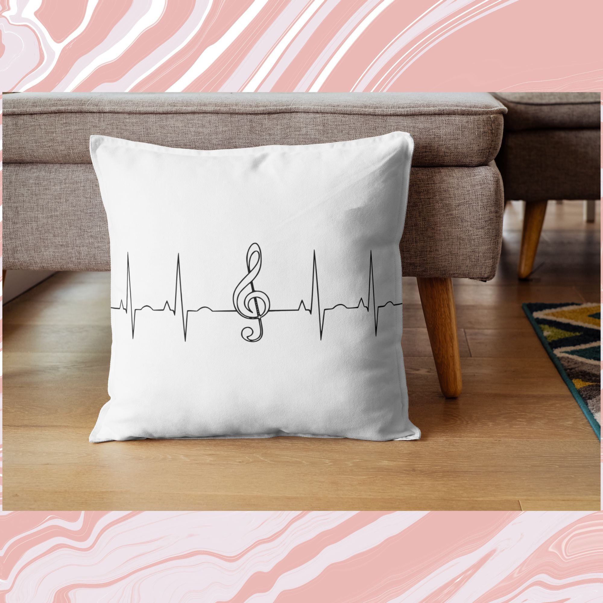 Minimalist Music Note Heartbeat Line Art Svg Png Instant - Etsy