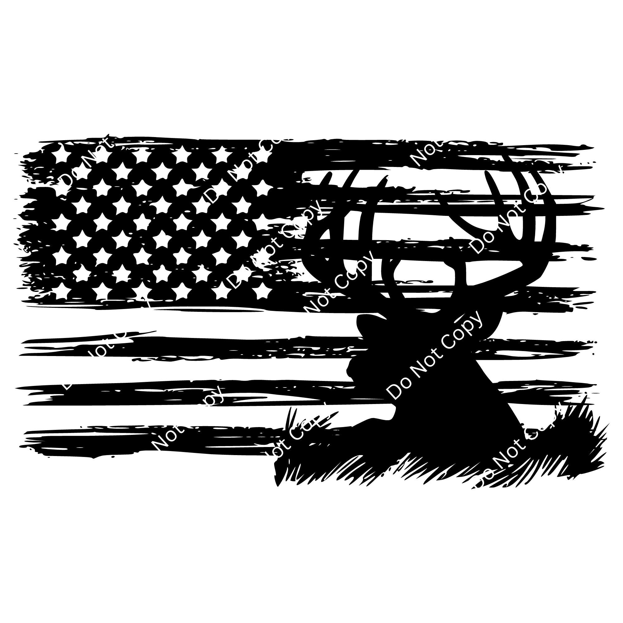 Deer Buck and Flag Svg Dxf Eps Png Instant Digital Download | Clipart ...