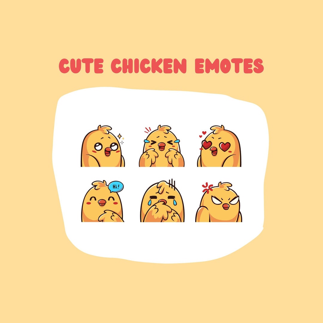 Cute Chicken Emotes | Twitch | Discord | Streaming | Youtube | Cute ...