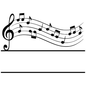 Split Monogram Music Notes Silhouette Svg Png Instant Digital Download ...