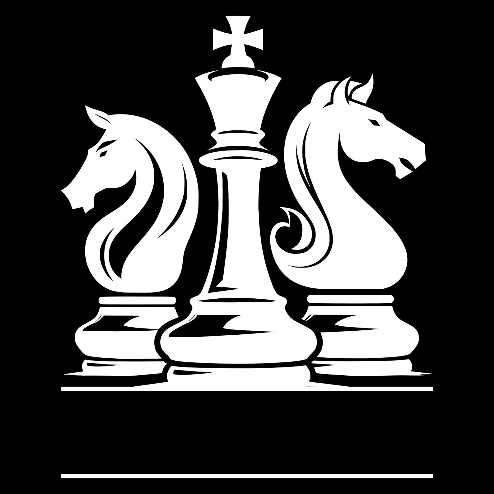 Split Monogram Chess Logo Silhouette Svg Png Dxf Instant Digital ...