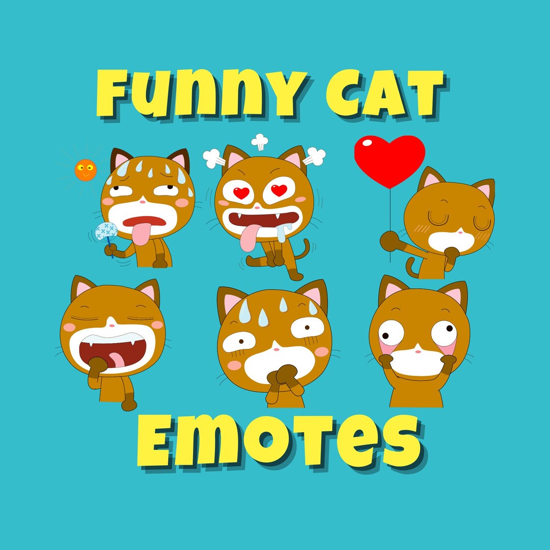 Funny Cat Emotes | Twitch | Discord | Streaming | Youtube | Cute Emoji ...