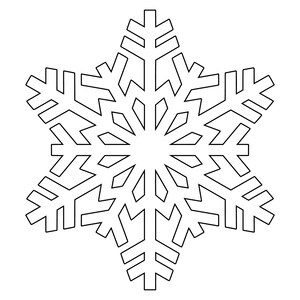 Snowflake Outline Silhouette | Snowflake Instant Digital Download ...